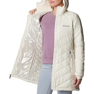 Columbia Women's Heavenly Long Hooded Jacket, Chalk, Medium