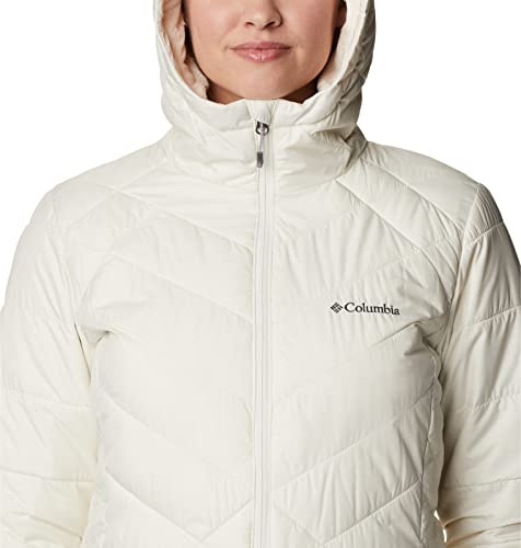 Columbia Women's Heavenly Long Hooded Jacket, Chalk, Medium