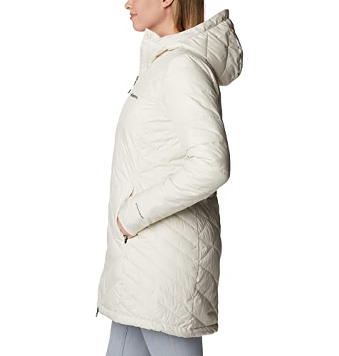 Columbia Women's Heavenly Long Hooded Jacket, Chalk, Medium