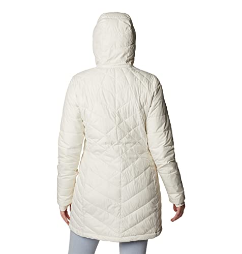 Columbia Women's Heavenly Long Hooded Jacket, Chalk, Medium