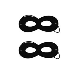 2pcs black superhero felt eye masks halloween dress up masks cosplay half masks with elastic rope