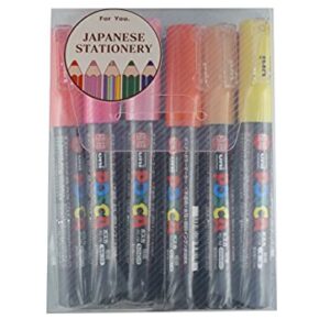 Posca Paint Marker Pen 21 Colors set Extra Fine Point (PC-1M),w/ japanese stationery original pan case (PC-1M21C)