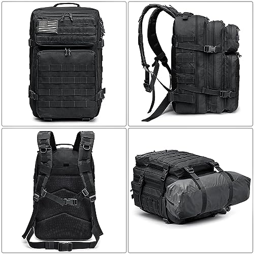 G4Free 40L Military Tactical Backpack 3 Day Assault Survival Molle Pack Bug Out Bag Fishing Backpack Rucksack