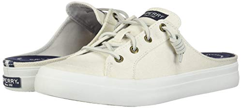 Sperry Women's Crest Vibe Mule Canvas Sneaker, White, 8.5 M US