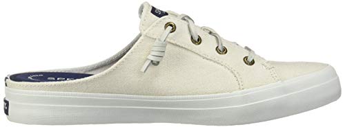 Sperry Women's Crest Vibe Mule Canvas Sneaker, White, 8.5 M US