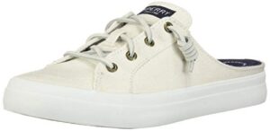 sperry women's crest vibe mule canvas sneaker, white, 8.5 m us