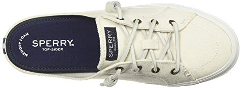 Sperry Women's Crest Vibe Mule Canvas Sneaker, White, 8.5 M US