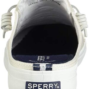 Sperry Women's Crest Vibe Mule Canvas Sneaker, White, 8.5 M US