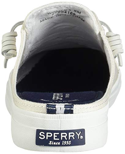 Sperry Women's Crest Vibe Mule Canvas Sneaker, White, 8.5 M US