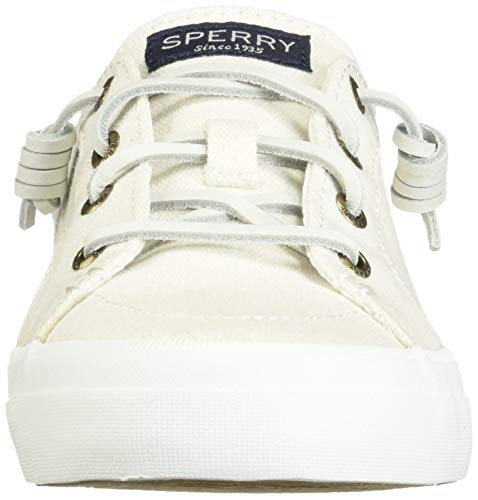 Sperry Women's Crest Vibe Mule Canvas Sneaker, White, 8.5 M US