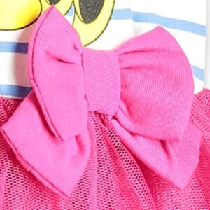 Disney Minnie Mouse Infant Baby Girls Fashion Short Sleeve Dress Blue/Pink 24 Months