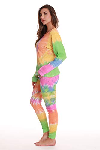 Just Love Women's Tie Dye Two Piece Thermal Pajama Set 6770-10363-M