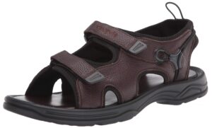 propét men's surfwalker ii sandal,brown,8 x-wide