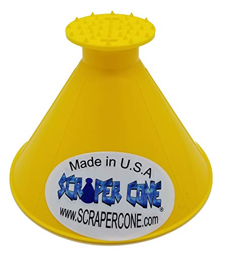 SCRAPER CONE®️ The Original Ice Scraper, Snow Removal Made in The USA Magical Frost Removal Funnel Shaped Cleaning Tool Car Windshield Deicer Magic Scrapers Instascrape round snow shovel brush