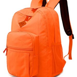 abshoo Classical Basic Womens Travel Backpack For College Men Water Resistant Bookbag (Tangerine)