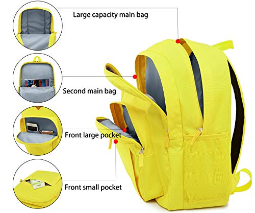 abshoo Classical Basic Womens Travel Backpack For College Men Water Resistant Bookbag (Tangerine)