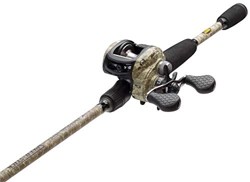 Lew's Fishing AHC1SHL610MH American Hero Camo Speed Spool Baitcasting Combo, Black, 120/12 - 31" LH 1pc. Camo