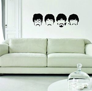 the beatles faces original wall decal sticker vinyl art bedroom living room decor decoration teen quote inspirational cute music john lennon paul mccartney lyrics rock inspire