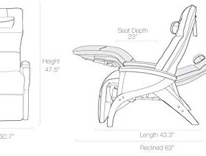 Svago ZGR Newton - The Ultimate Leather Zero Gravity Recliner (Pepper)