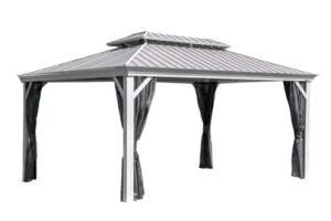 sojag monaco champagne 12 ft. x 14 ft. gazebo