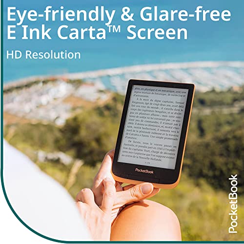 PocketBook Touch HD 3 | Audio- & E-Book Reader | 6ʺ Glare-Free & Eye-Friendly E-Ink Screen | Text-to-Speech Function | Bluetooth | Adaptive SMARTlight | IPX8 Waterproof | E-Reader, Spicy Copper