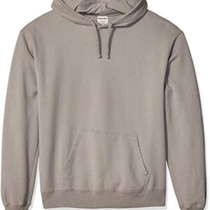 Hanes Men's Comfortwash Garment Dyed Hoodie Sweatshirt, Concrete Gray, X Large