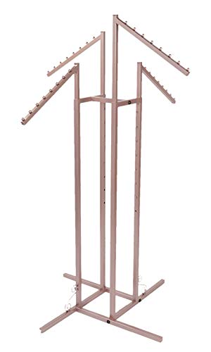 SSWBasics 4 Way Clothing Rack - Rose Gold - Slant Arms