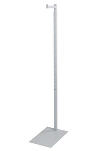 sswbasics white adjustable single costumer (adjustable from 48" to 72")