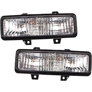 for 1989-1991 chevy blazer pair park/signal lights driver and passenger side unitw/quad headlamps; park/signal combination gm2520130 gm2521130 - replaces 5975227 5975228