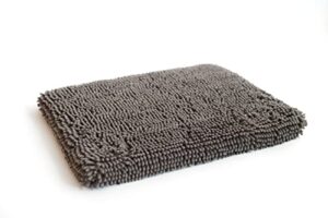 dog gone smart pet products dirty dog microfiber cushion pad, grey, 23x36 large (dgs01065-kw)