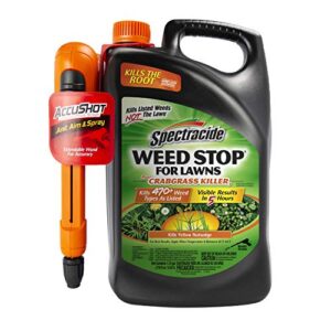 spectracide weed stop for lawns plus crabgrass killer, accushot sprayer, 1.33 gallon