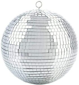 alytimes mirror disco ball - 8-inch cool and fun silver hanging party disco ball –big party decorations, party design