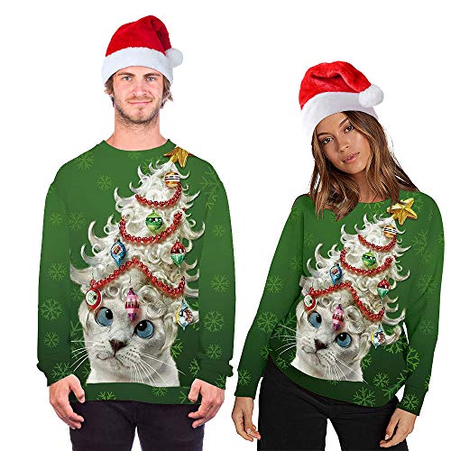 ALBIZIA Women's Crew Neck Ugly Christmas Pullover Sweatshirt US L/XL Style-2