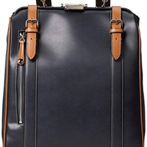 Kiwada Dulles Business Backpack, Vertical Type, Patrick, Genuine Leather Included, Made in Toyooka, Hyogo Prefecture, the Holy Land of Bags, Navy