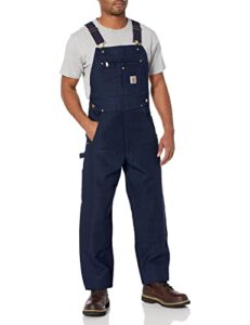 carhartt men'srelaxed fit duck bib overall navy,l28-w46