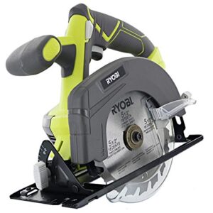 Ryobi One P505 18V Lithium Ion Cordless 5 1/2in 4,700 RPM Circular Saw (Battery Not Included, Power Tool Only), Green (Renewed)