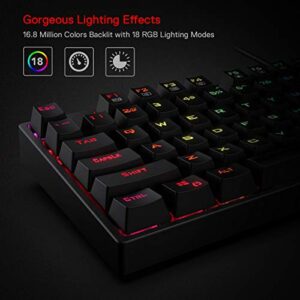 Redragon K582 SURARA RGB LED Backlit Mechanical Gaming Keyboard with 104 Keys-Linear and Quiet-Red Switches