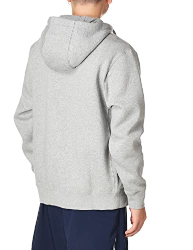 Nike Men's Sportswear Club Fleece Full Zip Hoodie, Fleece Zip-Up Hoodie Men, Dark Grey Heather/Mattelic Silver/White, XL