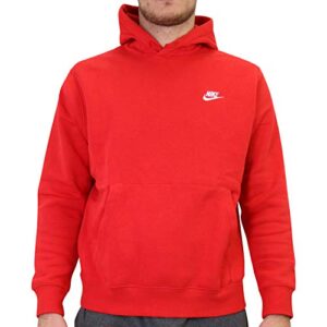 nike pull over hoodie, university red/university red, small