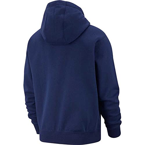 Nike Men's Sportswear Club Fleece Full Zip Hoodie, Fleece Zip-Up Hoodie Men, Midnight Navy/Midnight Navy/White, 3XL