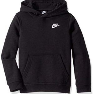 Nike Boy's NSW Pull Over Hoodie Club, Black/White, X-Large