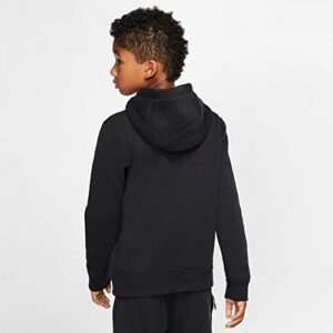 Nike Boy's NSW Pull Over Hoodie Club, Black/White, X-Large