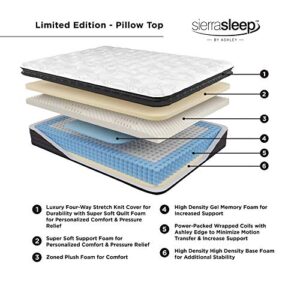 Signature Design by Ashley King Size Limited Edition 11 inch Plush Pillowtop Hybrid Mattress with Lumbar Support Gel Memory Foam