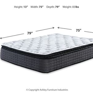 Signature Design by Ashley King Size Limited Edition 11 inch Plush Pillowtop Hybrid Mattress with Lumbar Support Gel Memory Foam