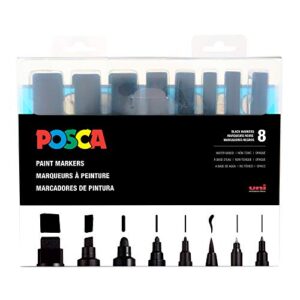 posca acrylic paint marker, black