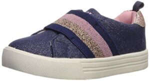 oshkosh b'gosh girls' varsha sneaker, navy, 5 m us toddler