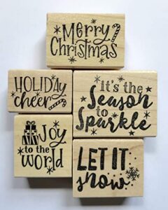 christmas rubber stamp set