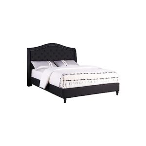 best master furniture sophie upholstered tufted platform bed, black cal. king california