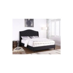 Best Master Furniture Sophie Upholstered Tufted Platform Bed, Black Cal. King California