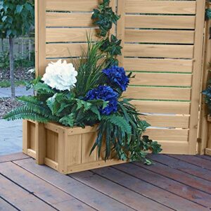 Yardistry YM11703 Fusion Planter Cedar Privacy Screen, Brown